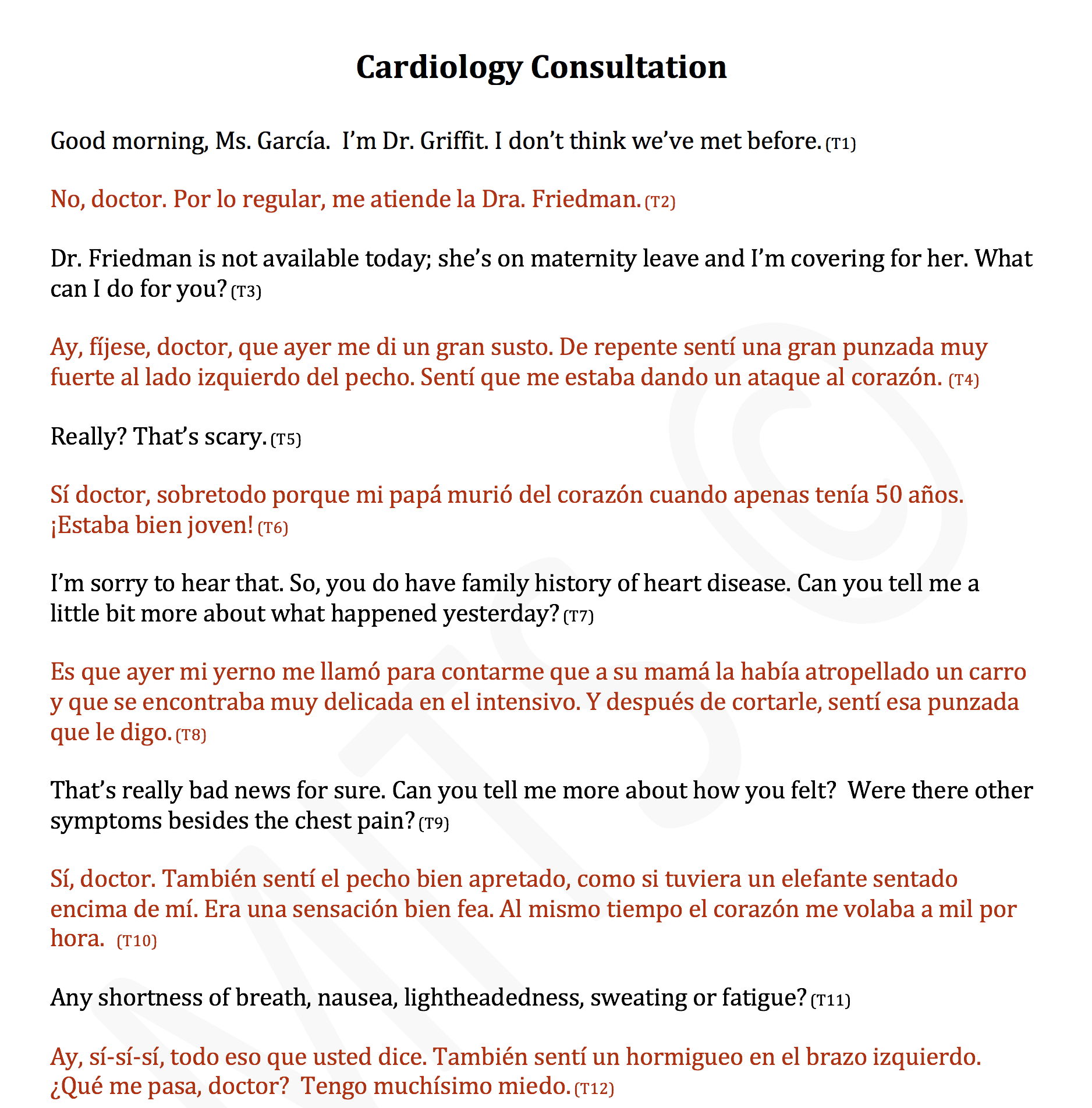 Practice Exercises 11 • Medical Interpreting Training School